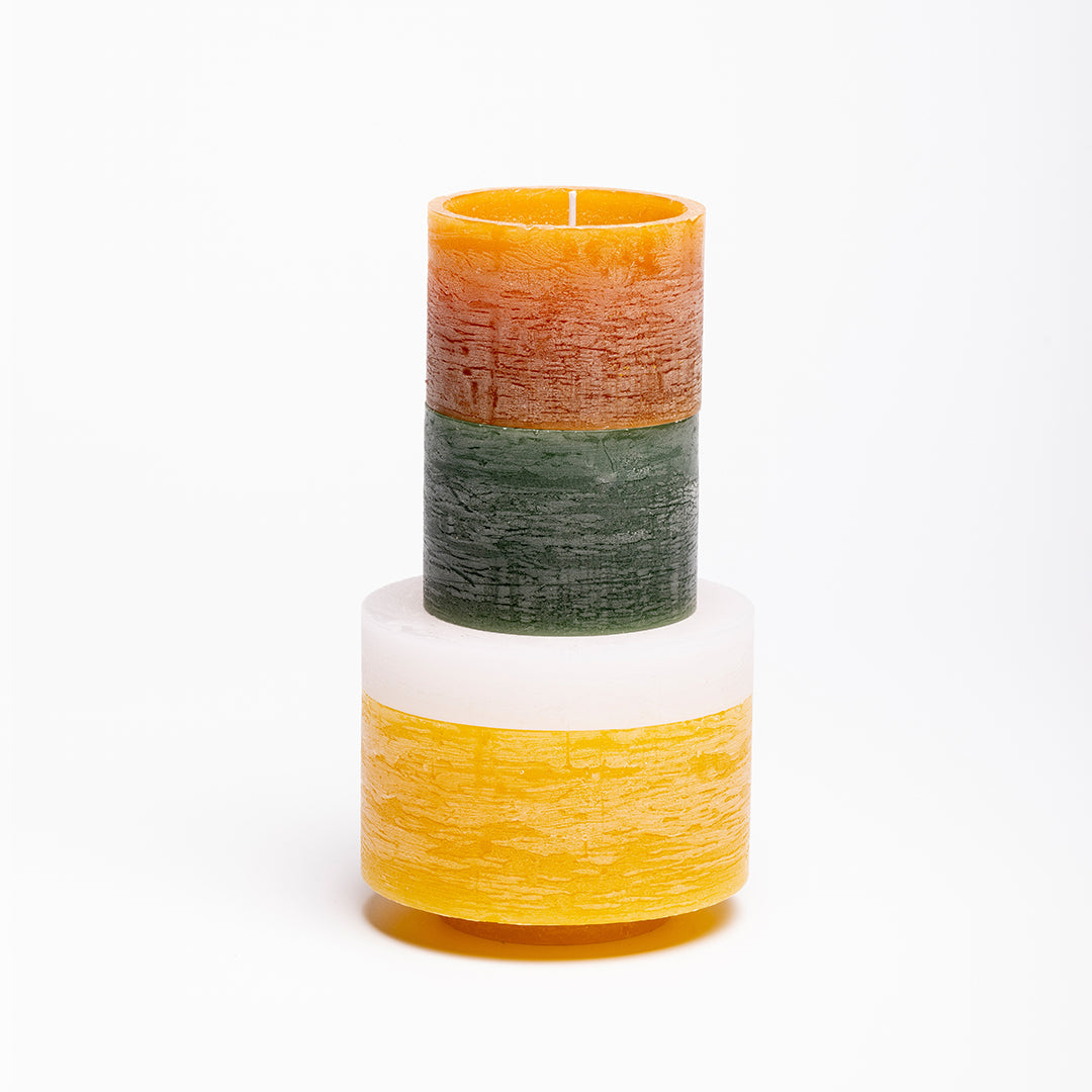 CANDLE STACK 04 | Green & Yellow – DECORE
